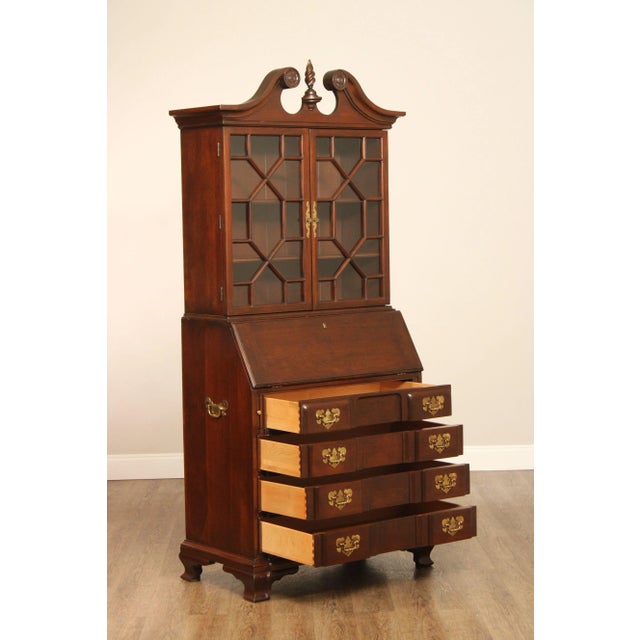 Harden Chippendale Style Blockfront Secretary Desk | Chairish