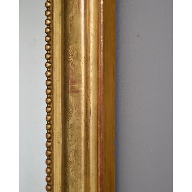 Large 19th Century Louis Philippe Gilt Frame Mirror | Chairish