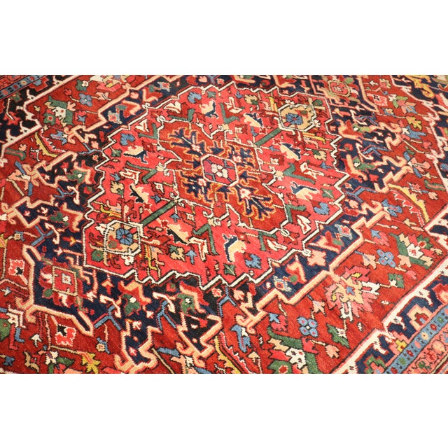 Antique Persian Heriz Carpet, 8'1'' X 10'10'' | Chairish