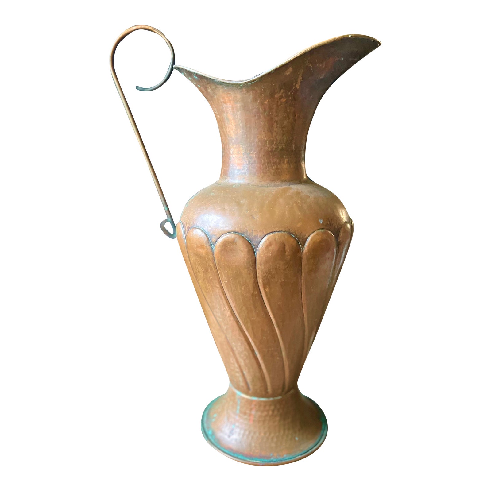 19th C. Tall French Country Hand Wrought Copper Watering Can | Chairish