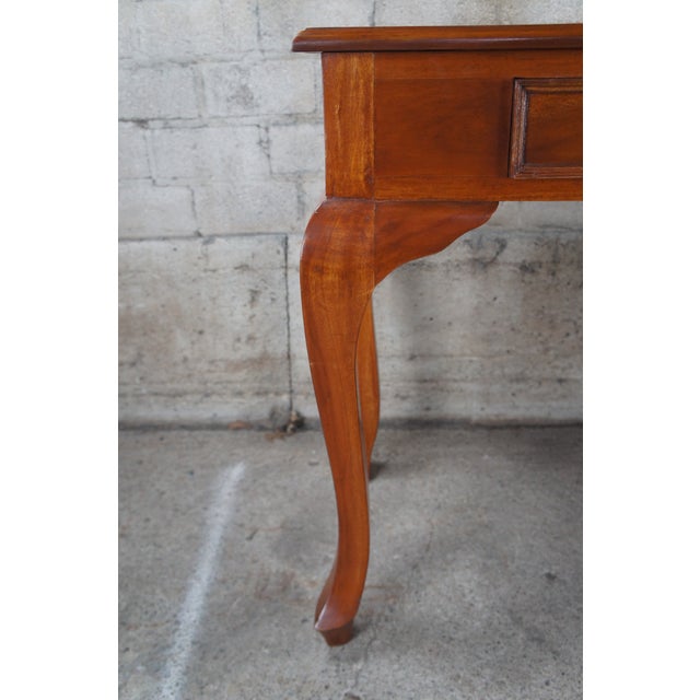 20th Century Solid Mahogany Queen Anne Style Console Table Vanity ...
