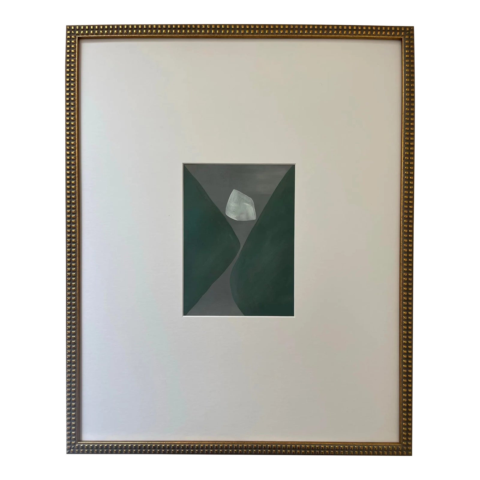 2025 " Mezzanotte" Contemporary Abstract Painting on Paper by Artist r ...