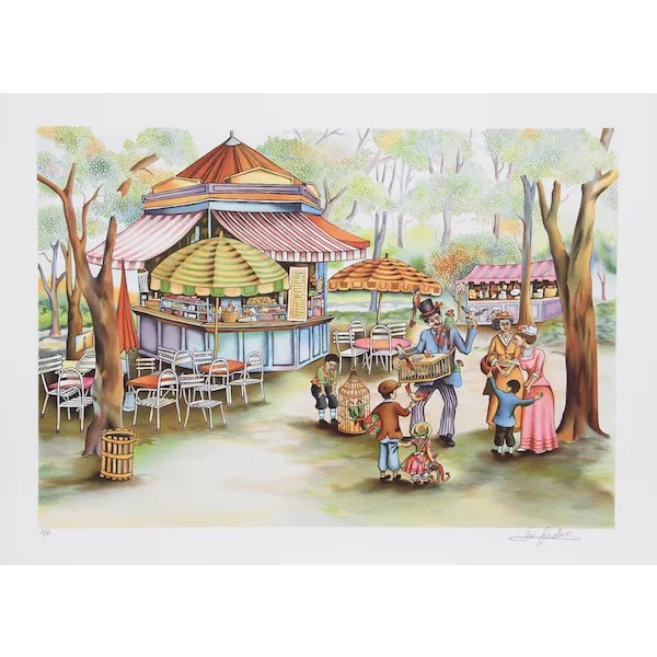 Ari Gradus, "The Bird Man," Lithograph | Chairish