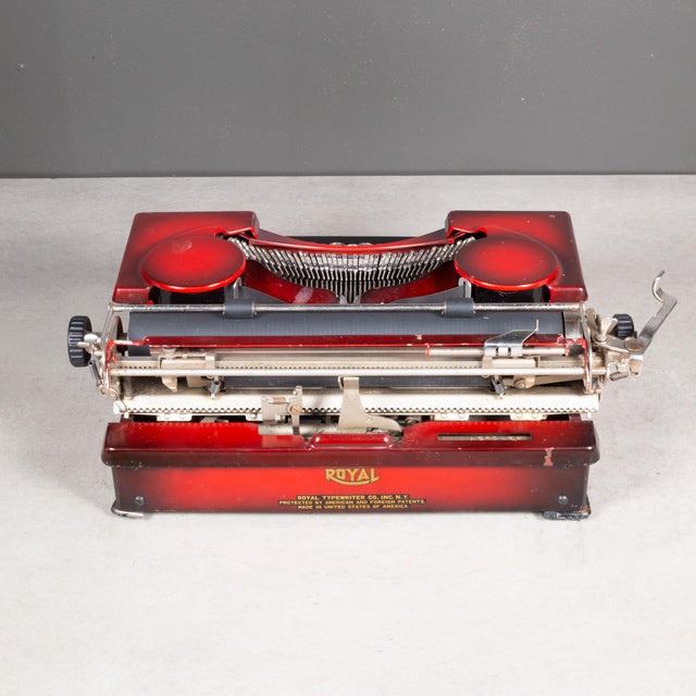 Rare Duotone Red Royal "P" Portable Typewriter C.1931 | Chairish