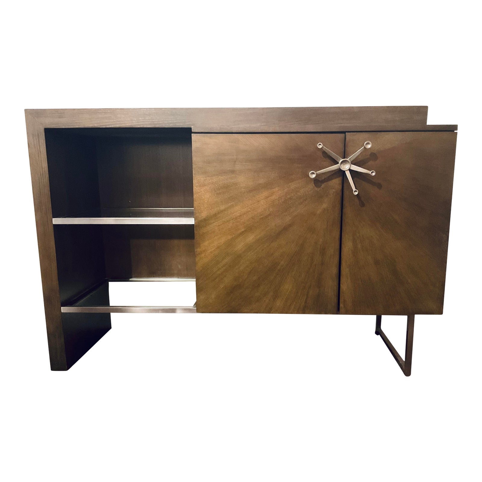 Lillian August for Hickory White Mod Retro Bar Cabinet | Chairish