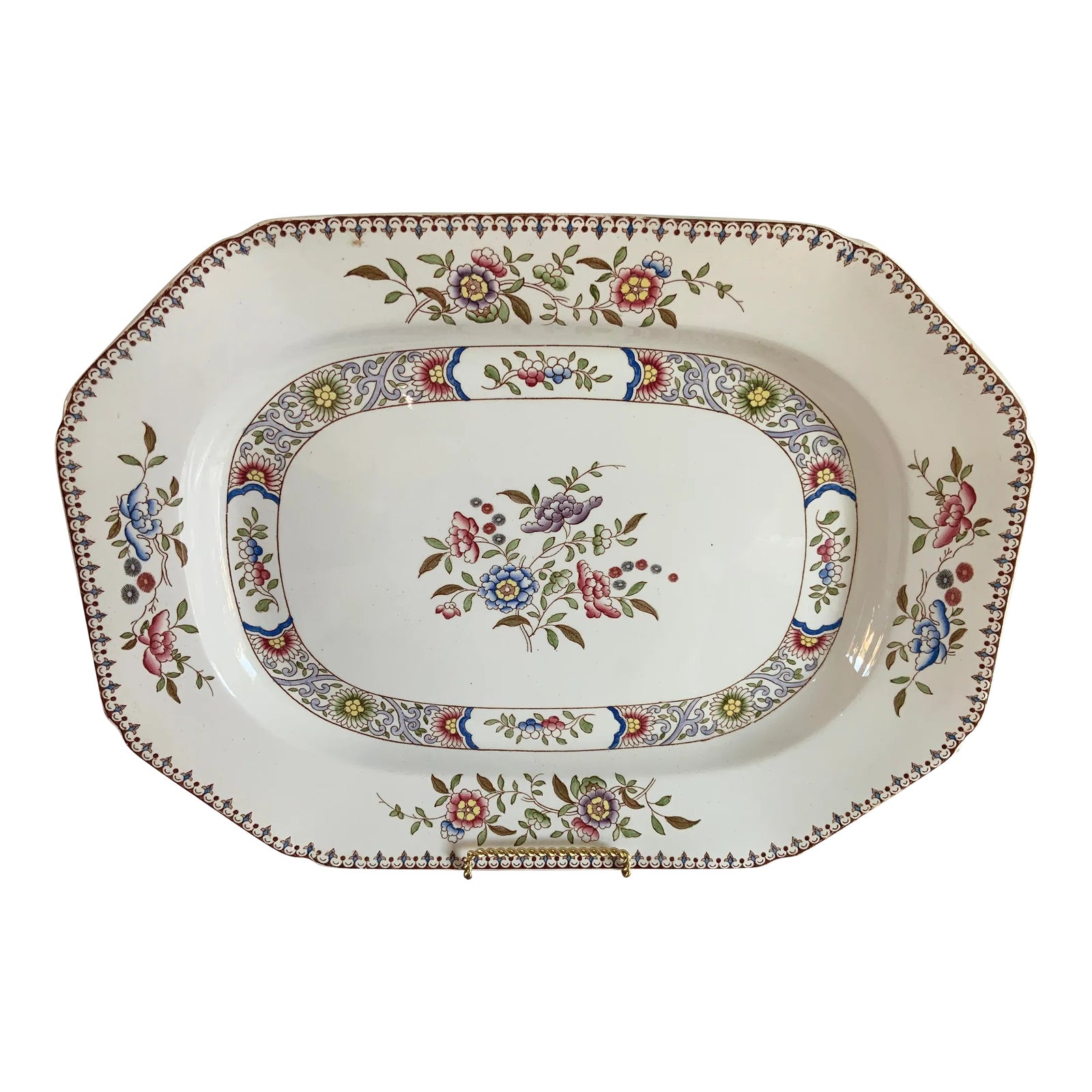 Antique English Copeland Spode Serving Platter | Chairish