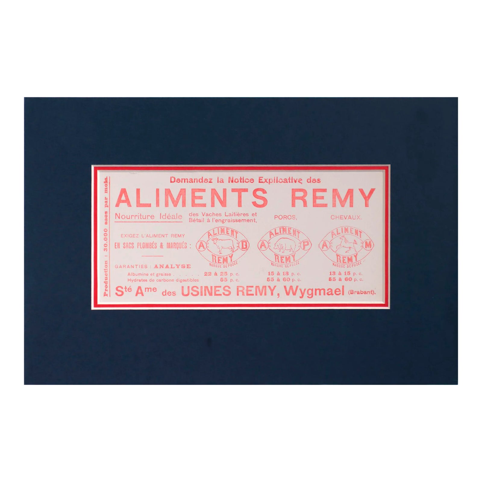 1930s French Art Deco Food Advertisement Poster - Aliments Remy (Matted ...
