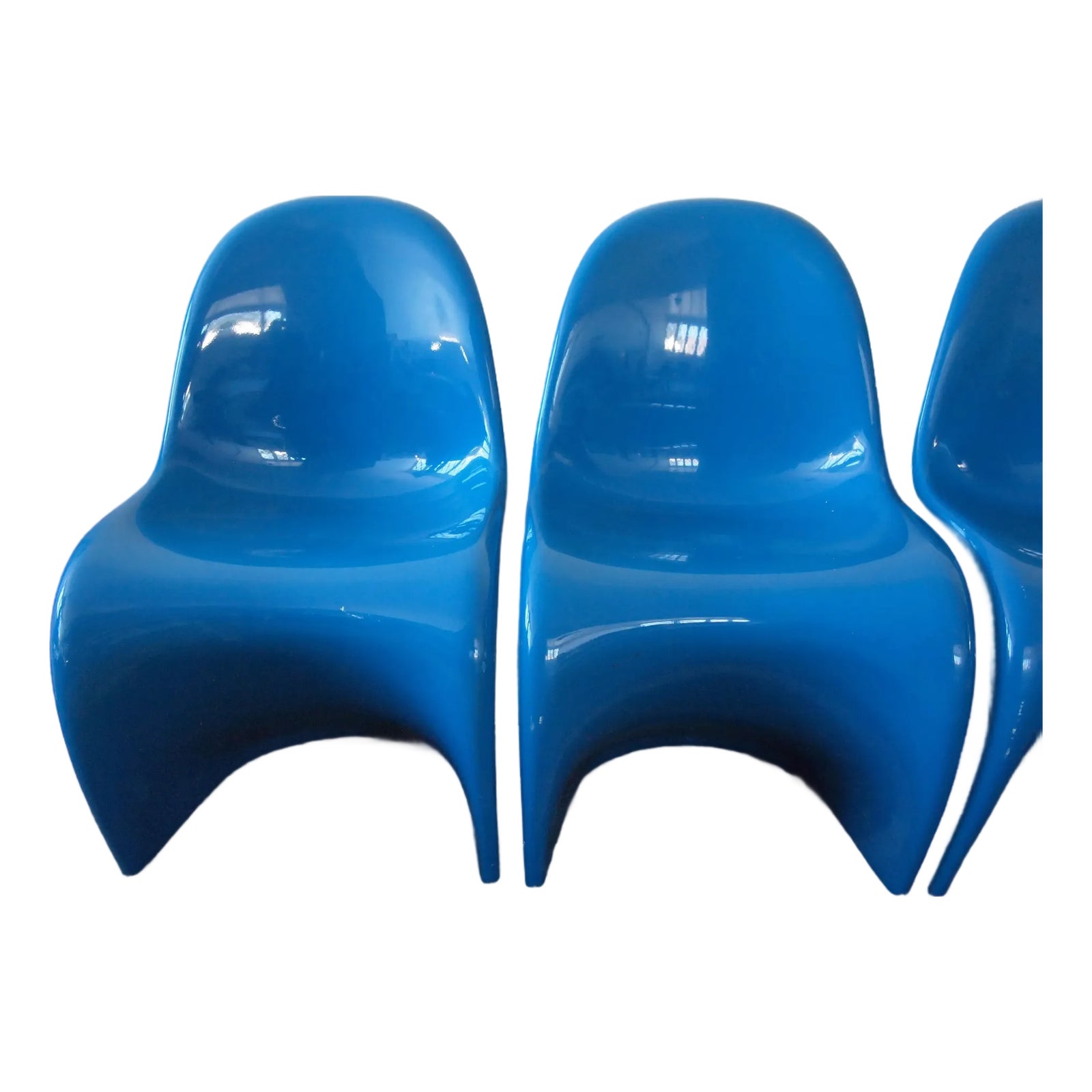 Late 20th Century Vitra Panton Classic S Dining Chair in Blue, 2 ...