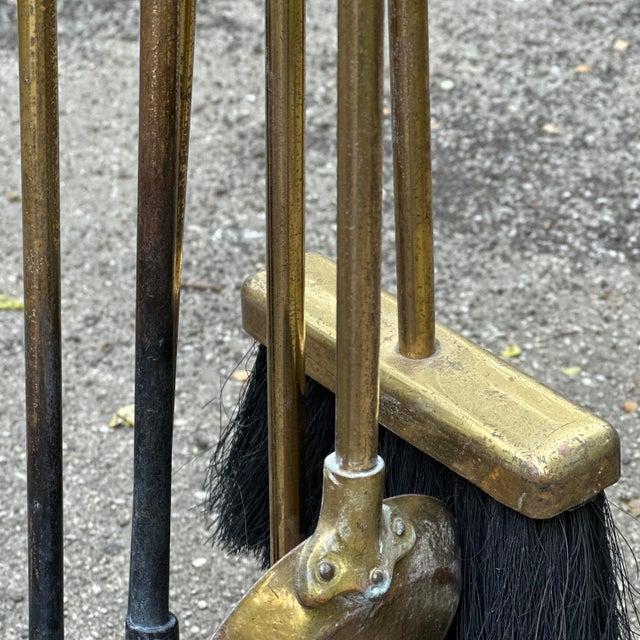 Vintage Brass Fireplace Tools Set | Chairish