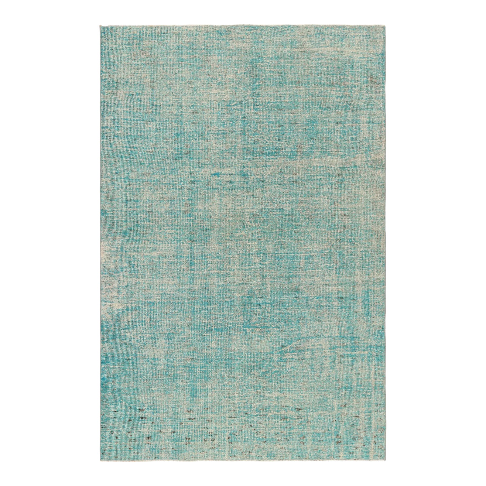 Vintage Turkish Rug in Blue Distressed Pattern, From Rug & Kilim | Chairish