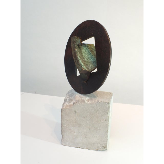 Tim Rawlins "Bell Stone" Cast Bronze Sculpture | Chairish