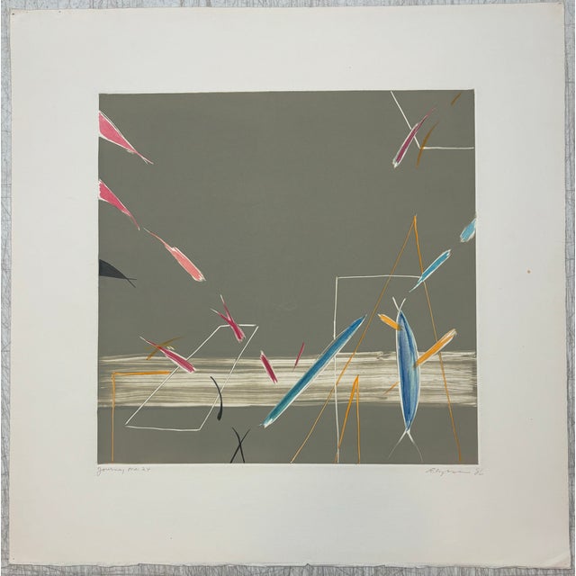 Vintage '80s Elyssa Benabib Abstract Monotype Paintings -Florida New ...