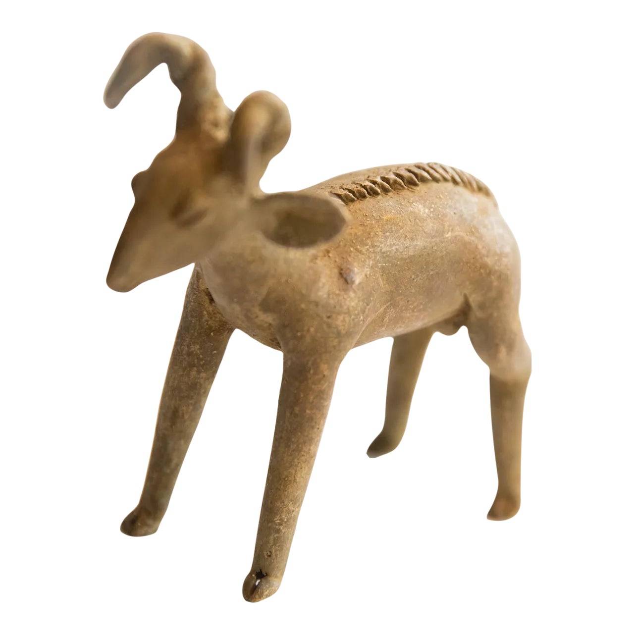 Vintage African Ram Sculpture | Chairish