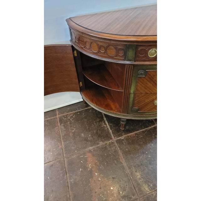 Antique French Demilune Commode Cabinet Louis XVI Style Handpainted ...