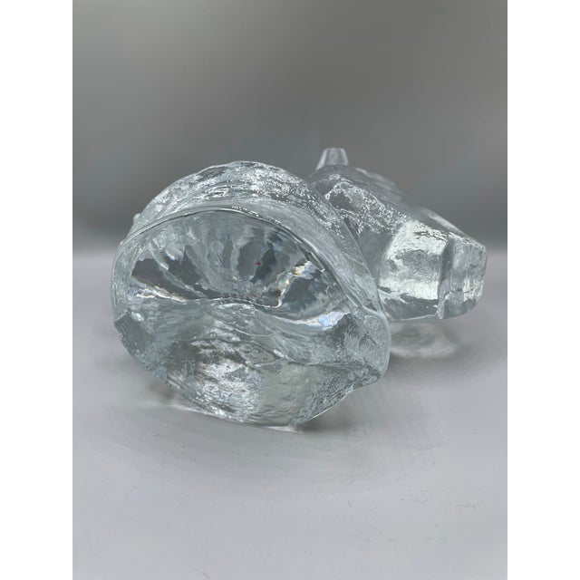 Vintage Pukeberg Sweden Glass Horse Head Brutalist Art Objects | Chairish