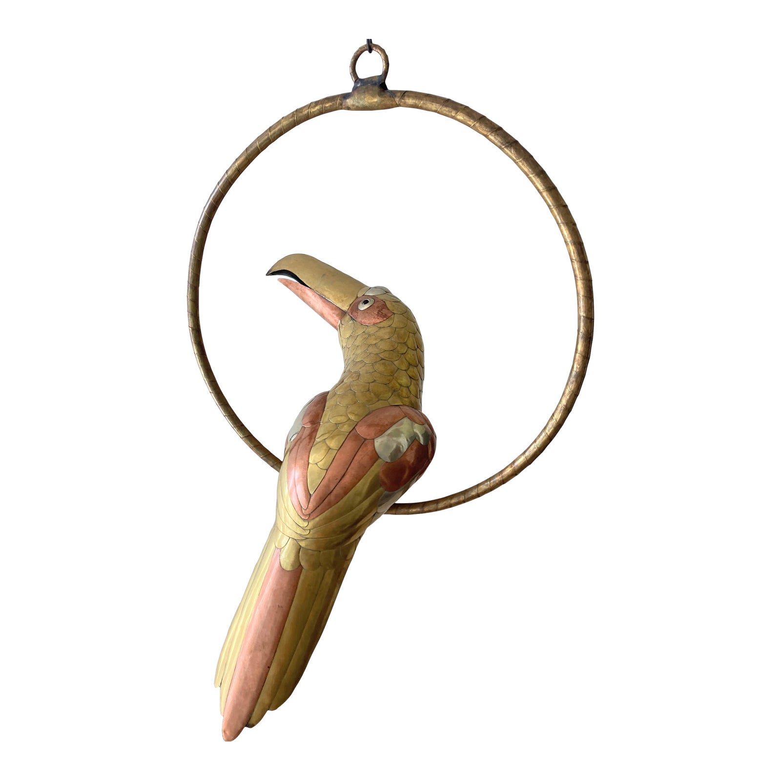 Large Vtg Sergio Bustamante Mixed Metal Brass & Copper Toucan Sculpture ...