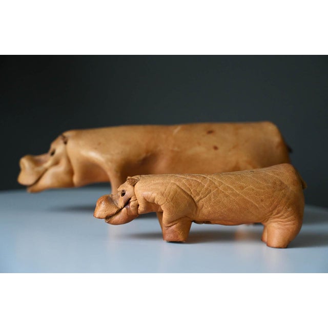 Leather Hippo Pair by Deru Germany, Circa 1960 | Chairish