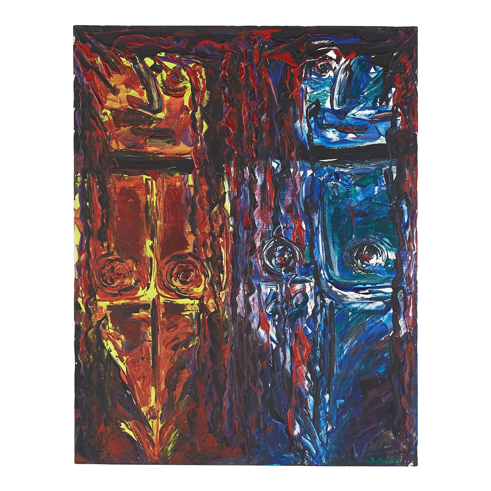 Bruce Myers Mid Century Signed Original Oil on Canvas Painting No. 6 ...