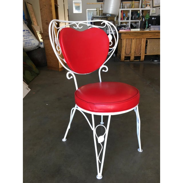 Custom Made Iron & Steel Rebar Heart Patio Lounge Chair, Set of Four ...