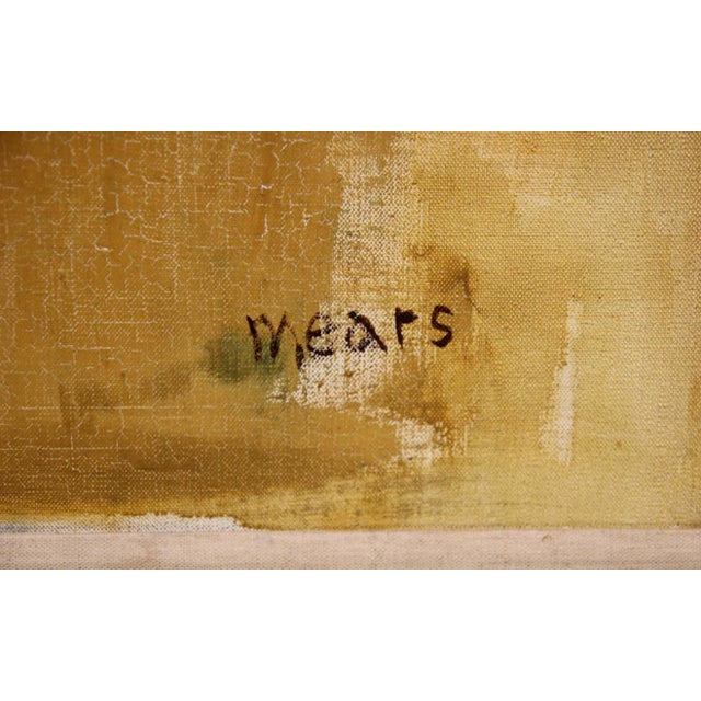 1960 "Two Figures Unmasked" Abstract Impressionist Figurative Oil ...