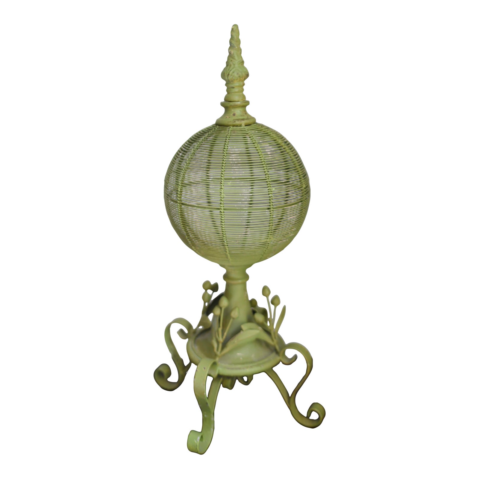 Vintage Victorian Style Green Wire Finial Architectural Garden Ornament ...