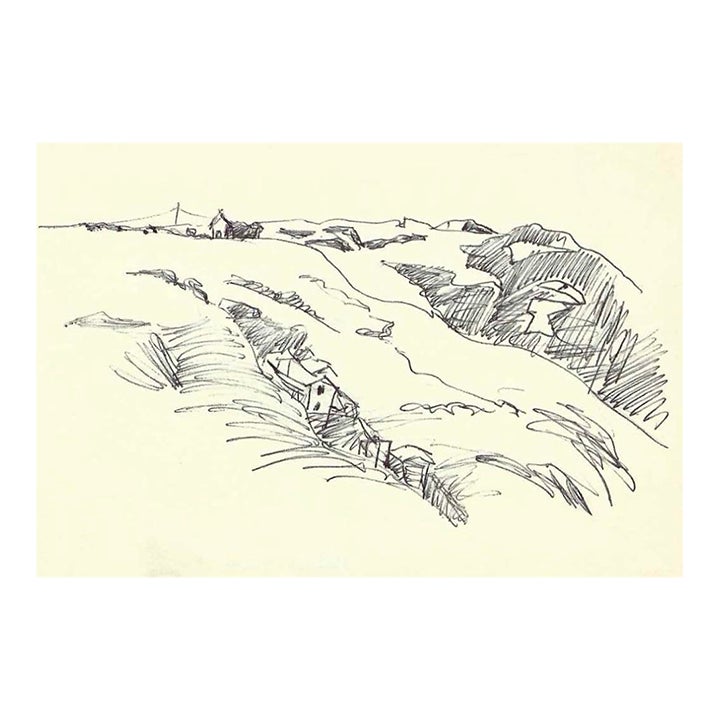 Robert Angeloch Welsh Andscape Drawing | Chairish