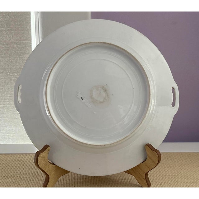 Antique Gold & Rose Server & Plates - S/7 | Chairish