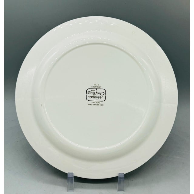 1970s Mismatched Set of 5 Black and White Dinner Plates | Chairish