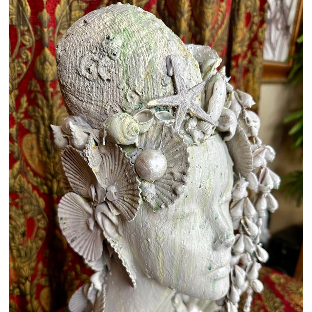 Contemporary Female Bust of Undersea Queen Encrusted in Seashells ...
