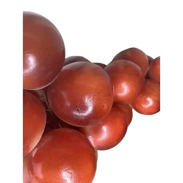 Large Italian Red Alabaster Grape Cluster | Chairish