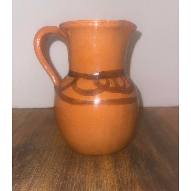 Vintage Southern Italy Hand Crafted Pottery Water Pitcher | Chairish