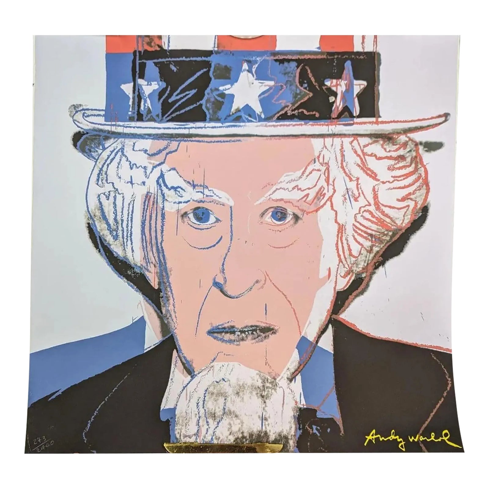 1986 Carnegie Museum of Art After Andy Warhol "Uncle Sam" Lithograph ...