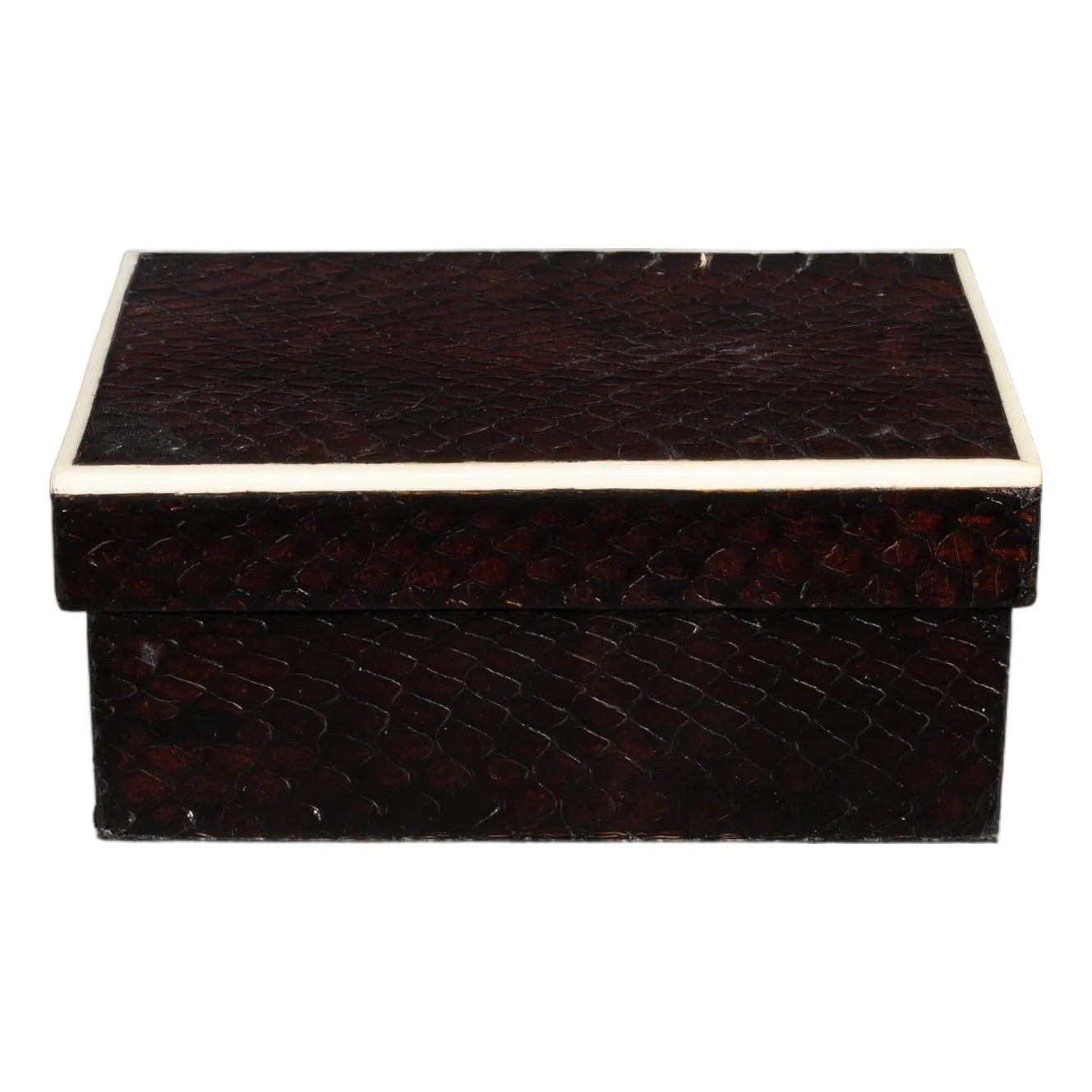 R & Y Augousti Snake Skin Decorative Box | Chairish