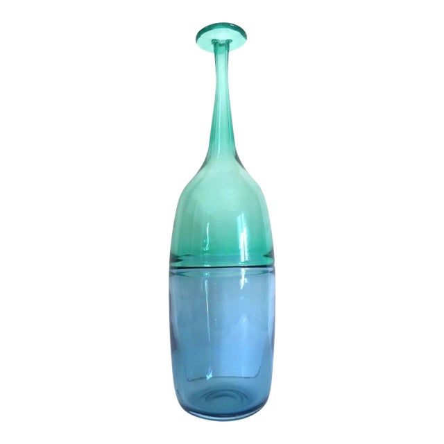 Vintage Mid Century Modern Venini Incalmo Two Tone Large Hand Blown ...