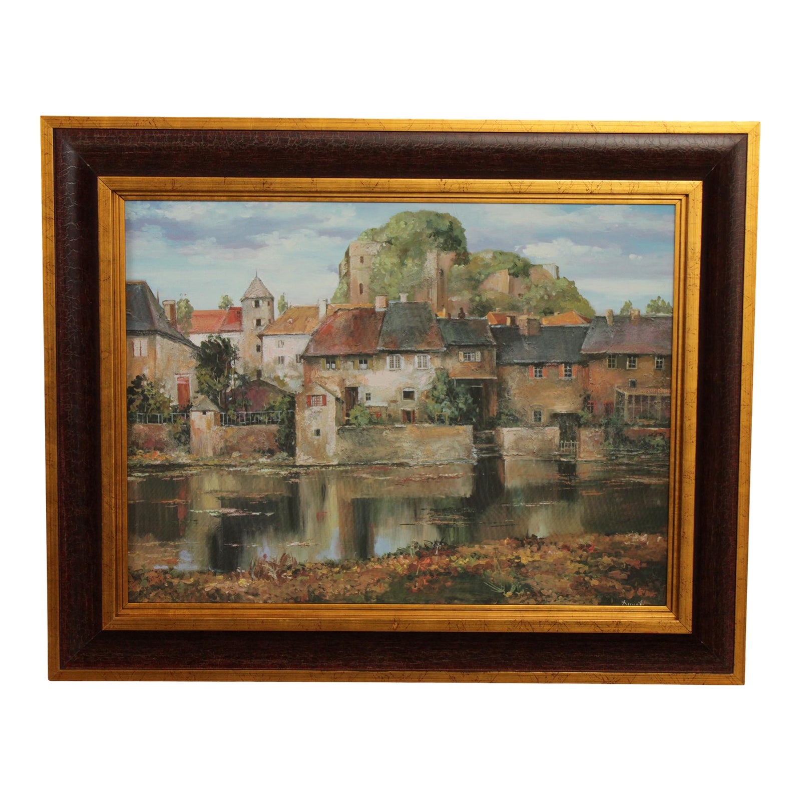 Roger Duvall Custom Framed Print on Canvas, 'La Seyne-Sur-Mer' | Chairish