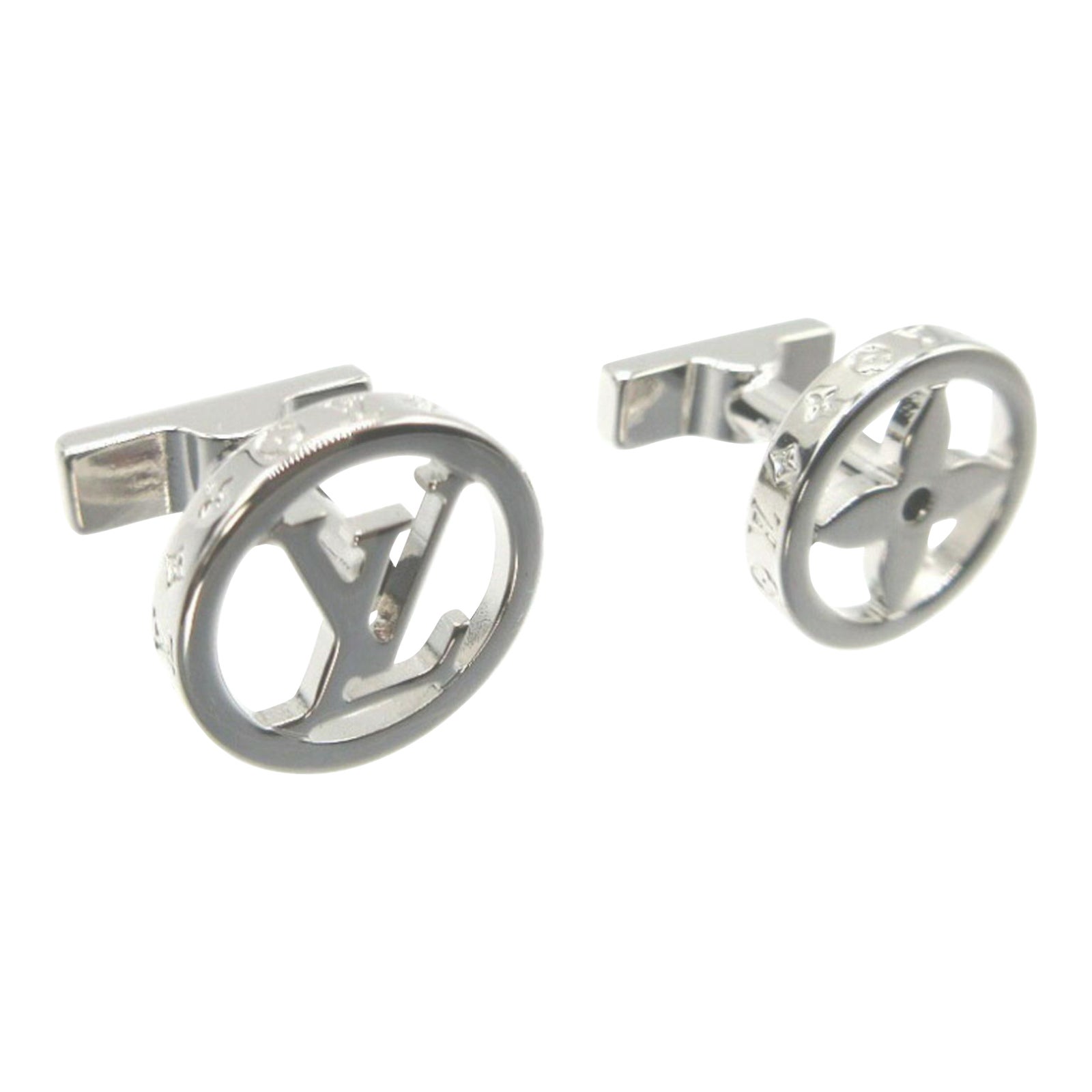 Louis Vuitton M80188 Bouton De Manchette Lv Catch Metal Silver ...