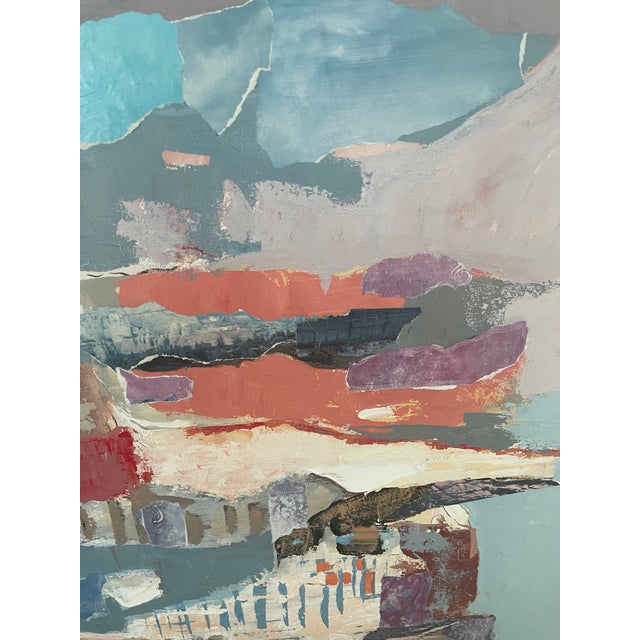 1980s Postmodern Abstract Oil Painting on Canvas | Chairish