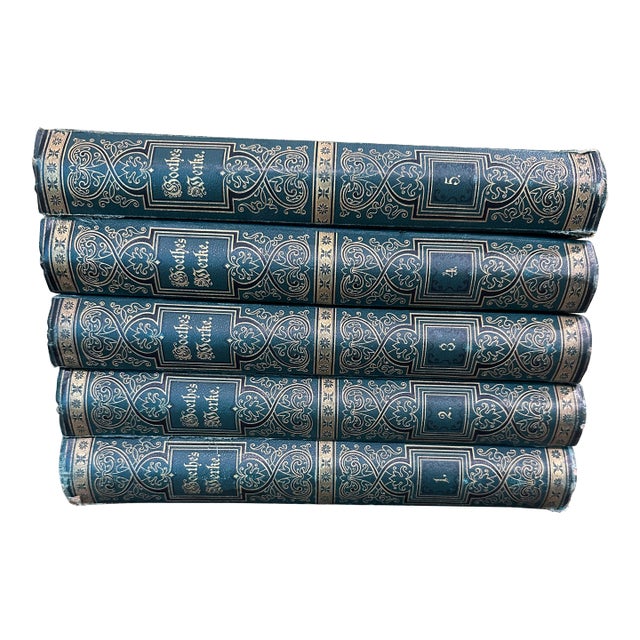 Mid 19th Century Goethe's Werke Complete 5 Vol. Set in German | Chairish