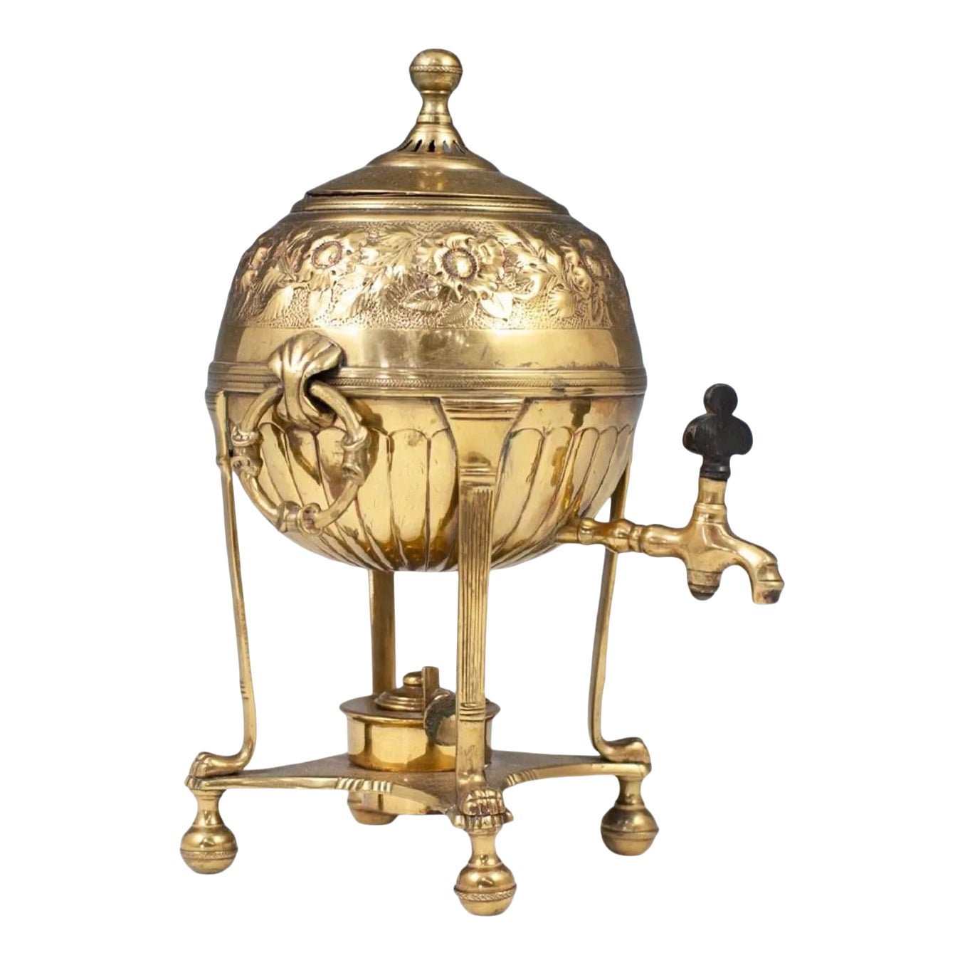 Early-Mid 20th Century Gilded Brass Tea Dispenser | Chairish