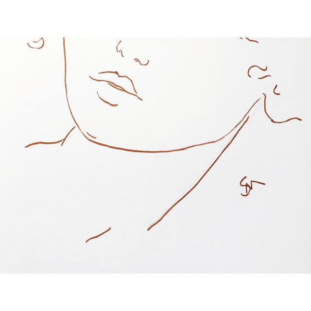 Sarah Myers "Liveliness: Line Portrait" Original Contemporary Drawing ...