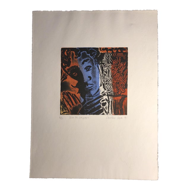 Caroline Isgar Limited Edition Etching Lithograph Print of "Vive La ...