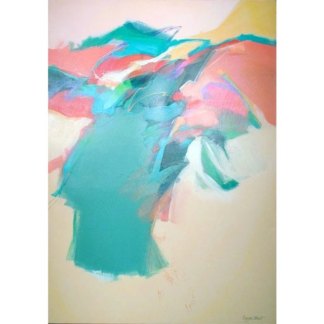Mary Jane Schmidt "April Waters" Signed Original Abstract Painting on ...