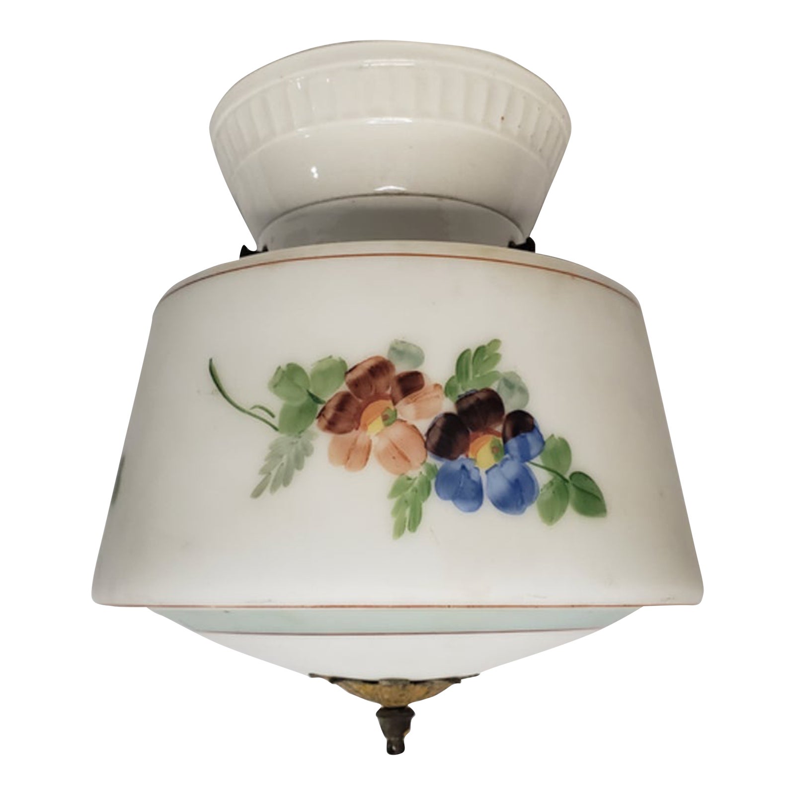 Vintage 1930s French Style Ceiling Mount Light Fixture With Hand ...