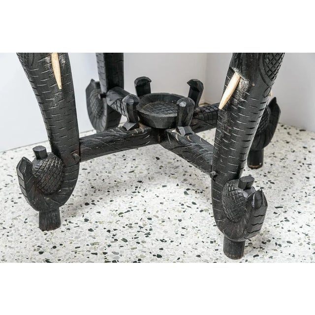 Vintage Round Elephant Table | Chairish