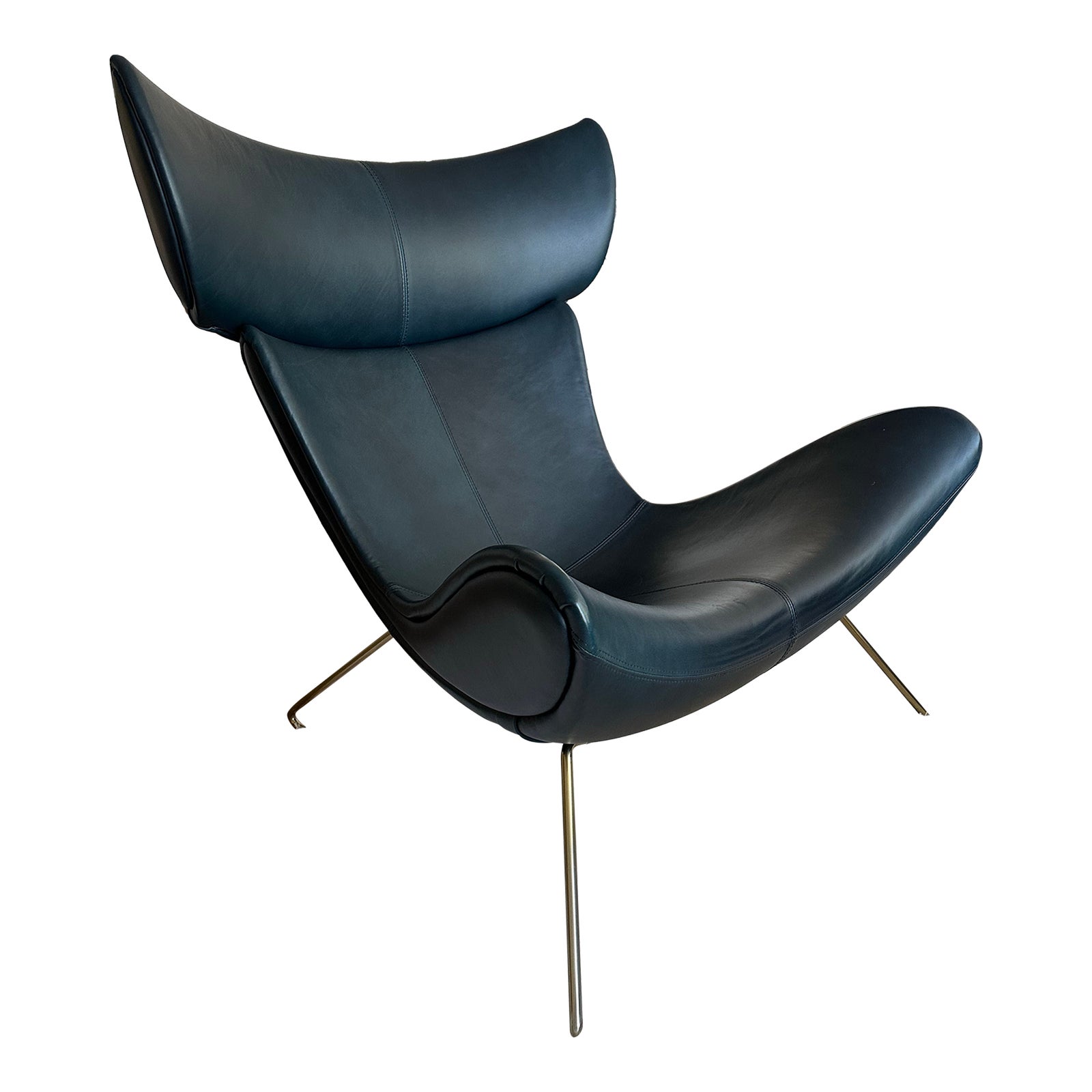 Boconcept Navy Chester Leather. Chair | Chairish