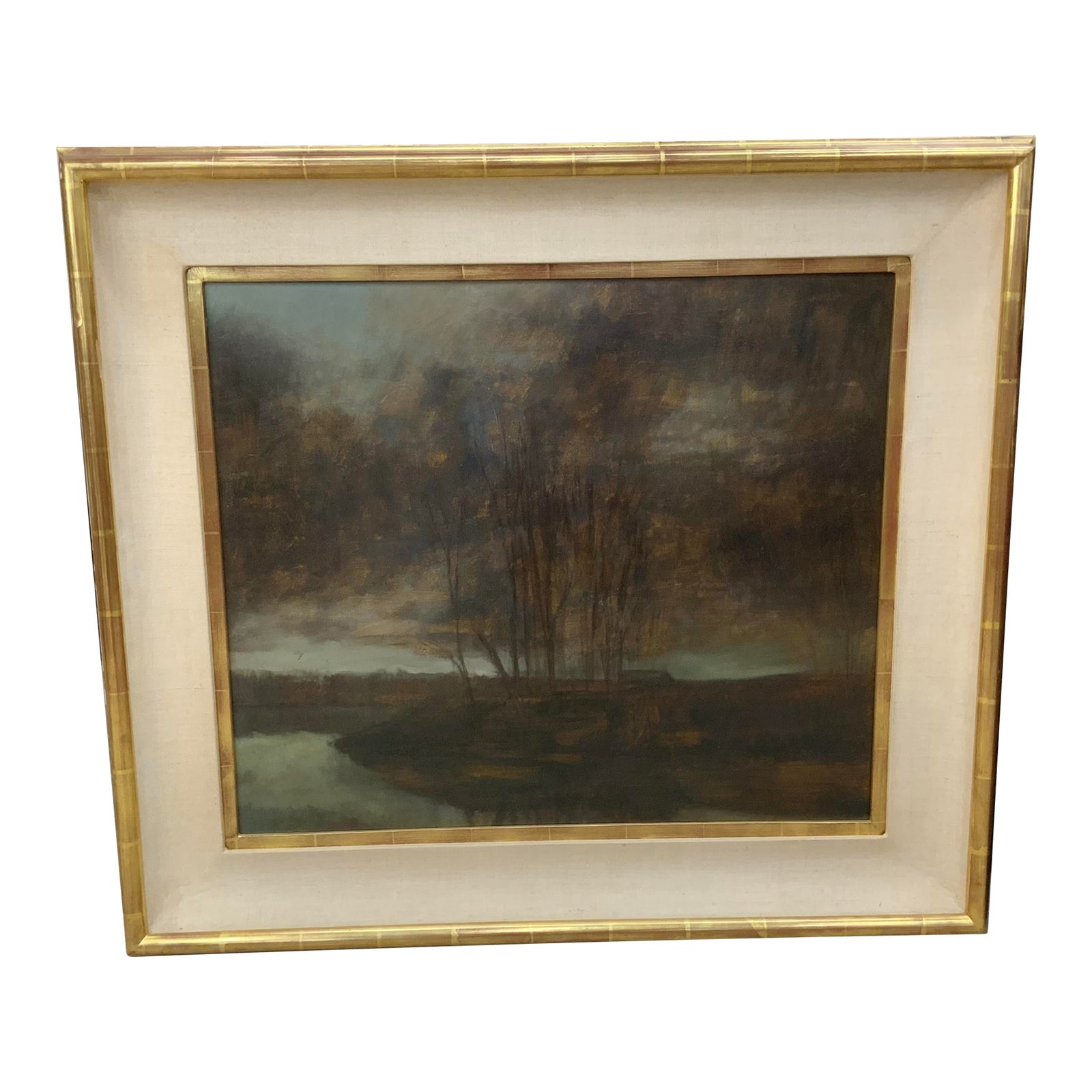 “Misty Landscape” Oil on Board by Thomas Locker | Chairish