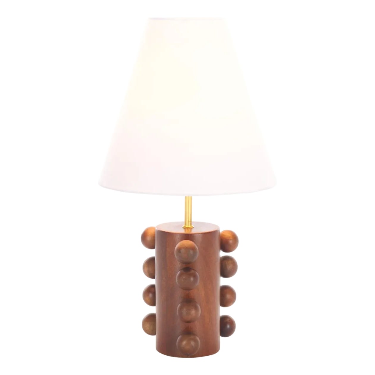 Millie Sculptural Table Lamp in Walnut Wood | Chairish