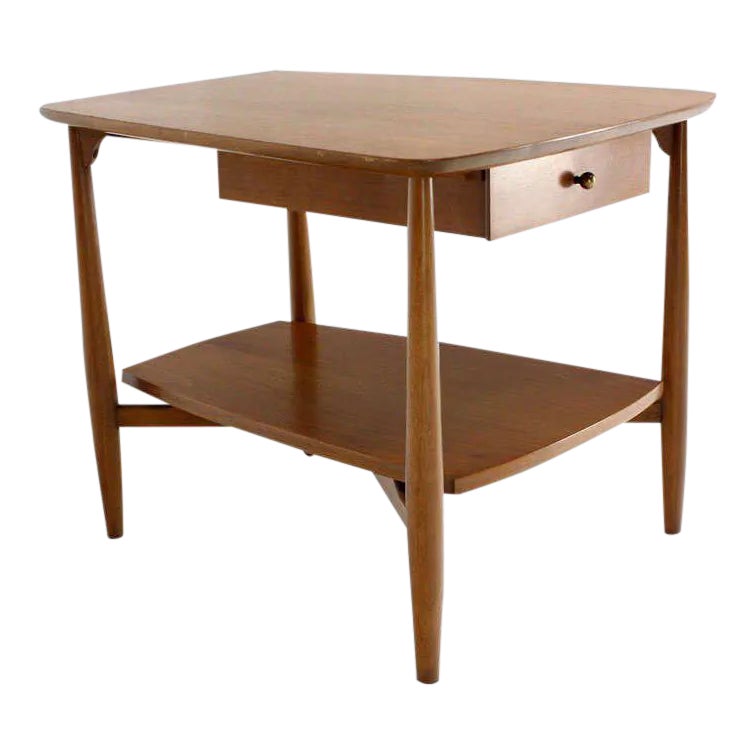 Mid-Century Modern John Stuart Walnut End Table | Chairish
