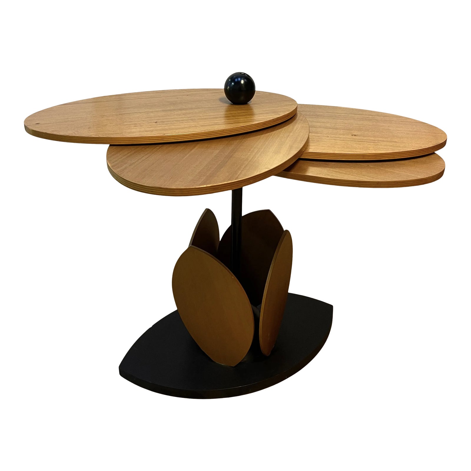 1980s Vintage Wood Flower Modular Table | Chairish