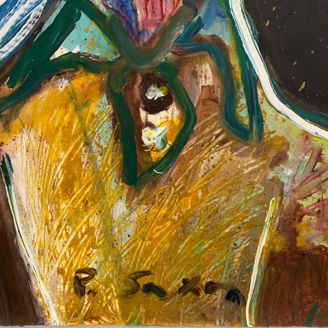 Contemporary Fauvist Figurative Painting on Paper by Phil Saxon | Chairish